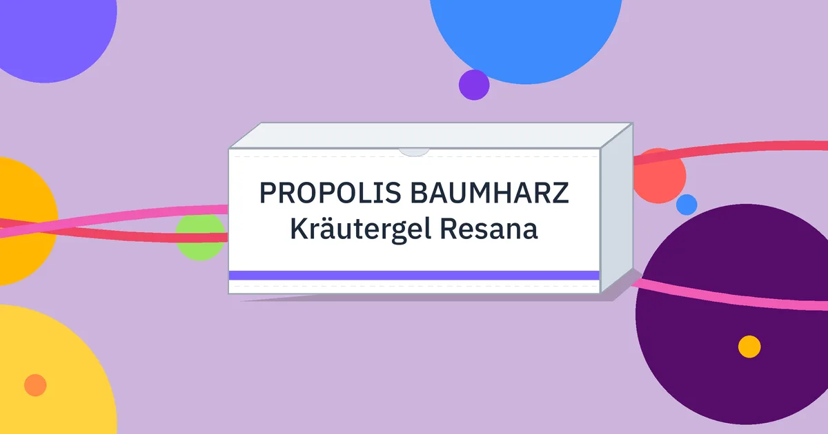 Symbolbild: Packung mit der Aufschrift PROPOLIS BAUMHARZ Kräutergel Resana (PZN 02762122) – Verfügbarkeit und Bezug in Apotheken in Frankfurt am Main