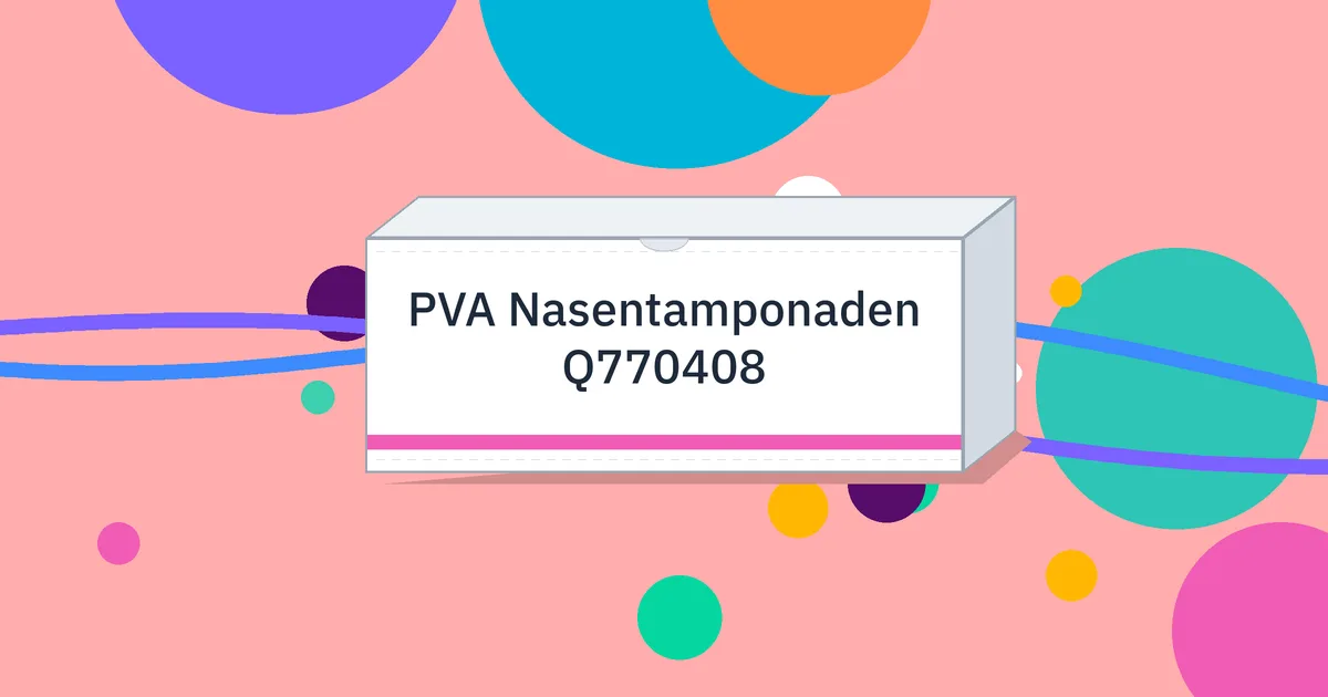 Symbolbild: Packung mit der Aufschrift PVA Nasentamponaden Q770408 (PZN 09006027) – Verfügbarkeit und Bezug in Apotheken in Frankfurt am Main