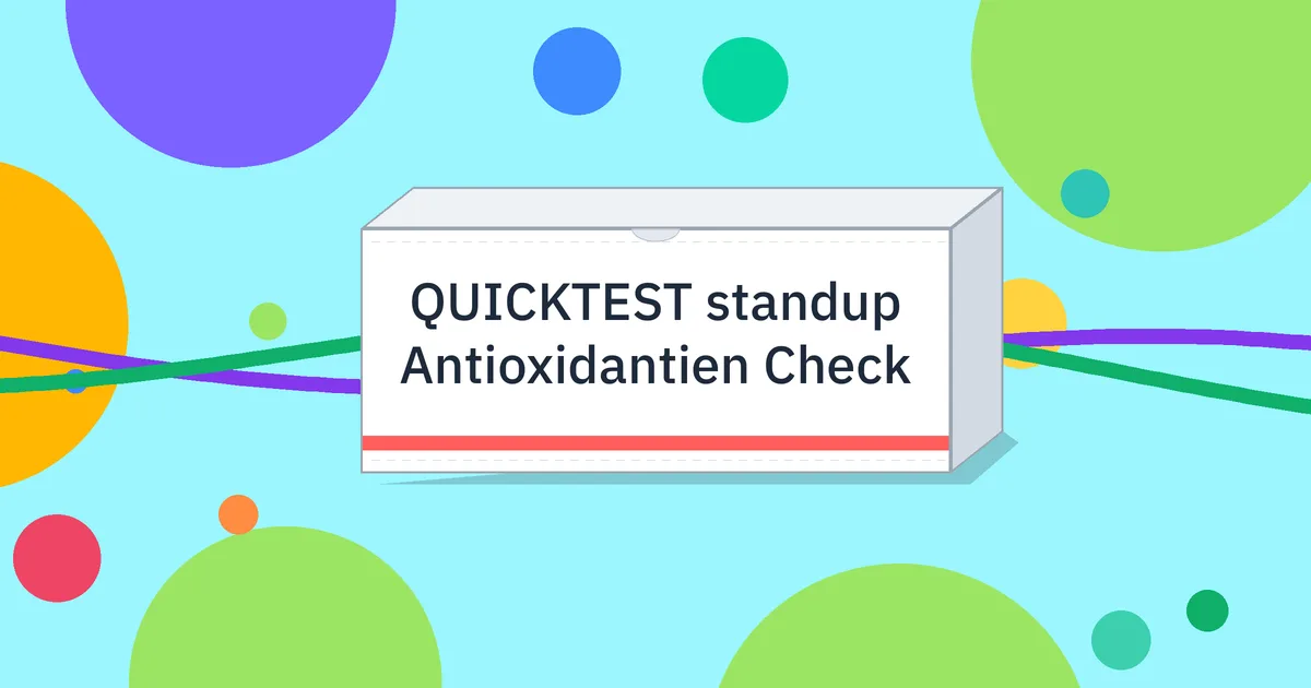 Symbolbild: Packung mit der Aufschrift QUICKTEST standup Antioxidantien Check (PZN 11352699) – Verfügbarkeit und Bezug in Apotheken in Frankfurt am Main