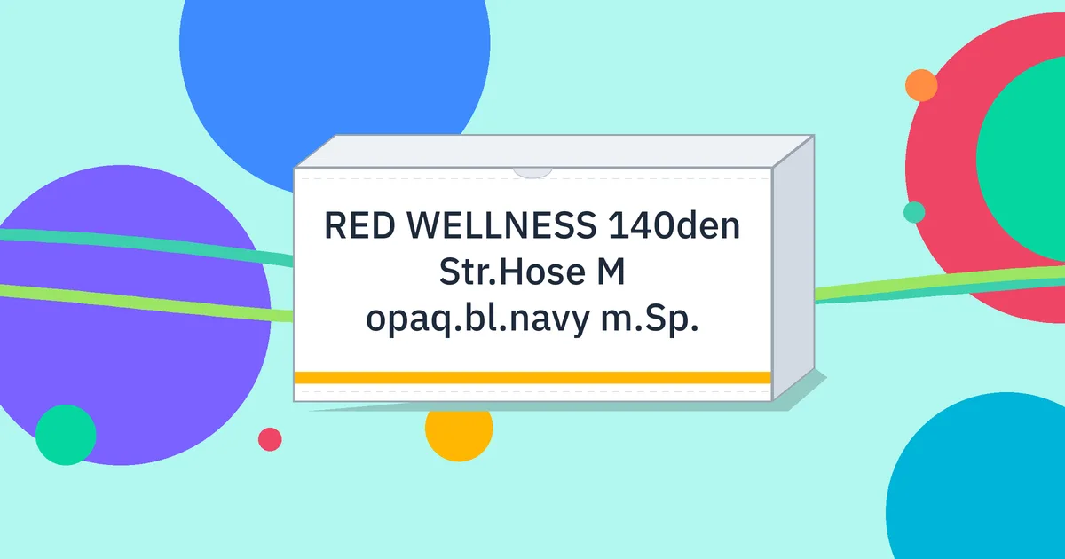 Symbolbild: Packung mit der Aufschrift RED WELLNESS 140den Str.Hose M opaq.bl.navy m.Sp. (PZN 16176190) – Verfügbarkeit und Bezug in Apotheken in Frankfurt am Main