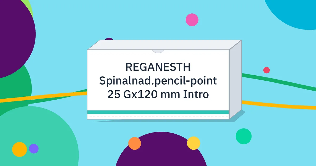 Symbolbild: Packung mit der Aufschrift REGANESTH Spinalnad.pencil-point 25 Gx120 mm Intro (PZN 17889294) – Verfügbarkeit und Bezug in Apotheken in Frankfurt am Main