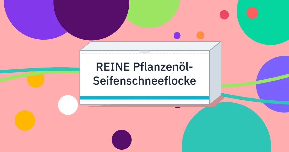Symbolbild: Packung mit der Aufschrift REINE Pflanzenöl-Seifenschneeflocke (PZN 17284473) – Verfügbarkeit und Bezug in Apotheken in Frankfurt am Main