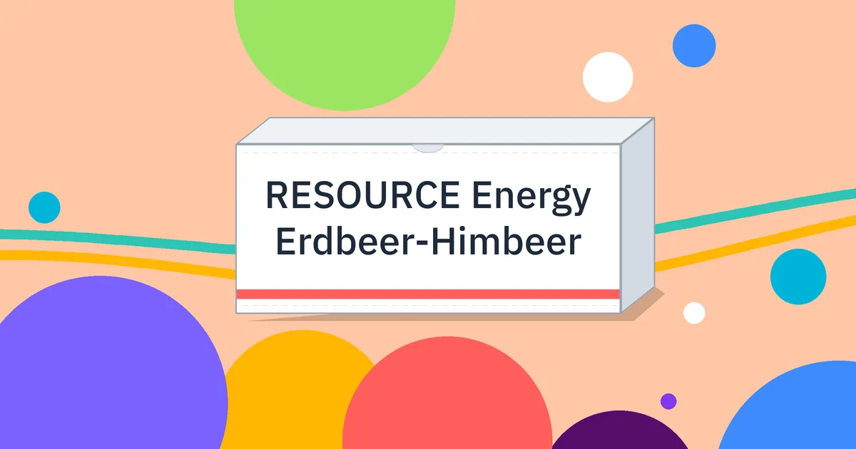 Symbolbild: Packung mit der Aufschrift RESOURCE Energy Erdbeer-Himbeer (PZN 00012397) – Verfügbarkeit und Bezug in Apotheken in Frankfurt am Main