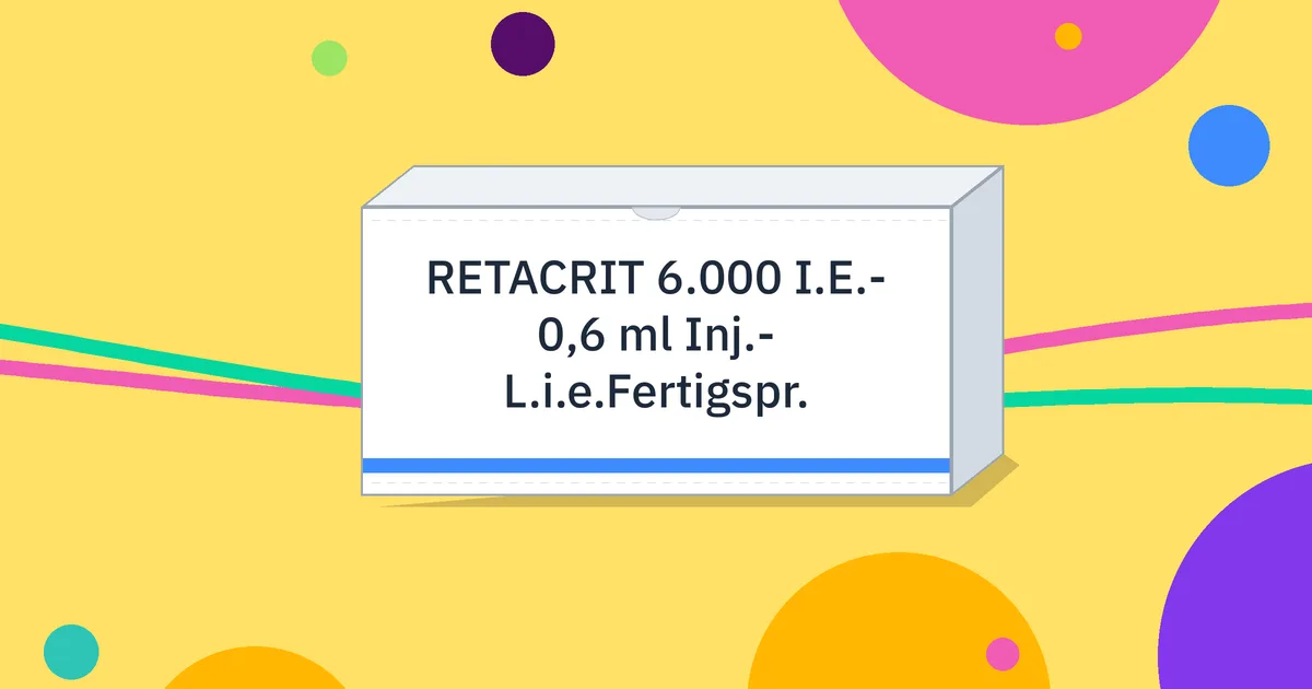 Symbolbild: Packung mit der Aufschrift RETACRIT 6.000 I.E.-0,6 ml Inj.-L.i.e.Fertigspr. (PZN 11341313) – Verfügbarkeit und Bezug in Apotheken in Frankfurt am Main