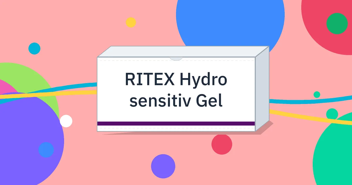 Symbolbild: Packung mit der Aufschrift RITEX Hydro sensitiv Gel (PZN 06411075) – Verfügbarkeit und Bezug in Apotheken in Frankfurt am Main