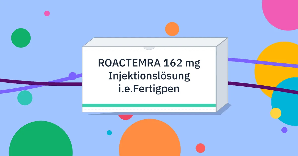 Symbolbild: Packung mit der Aufschrift ROACTEMRA 162 mg Injektionslösung i.e.Fertigpen (PZN 15609221) – Verfügbarkeit und Bezug in Apotheken in Frankfurt am Main