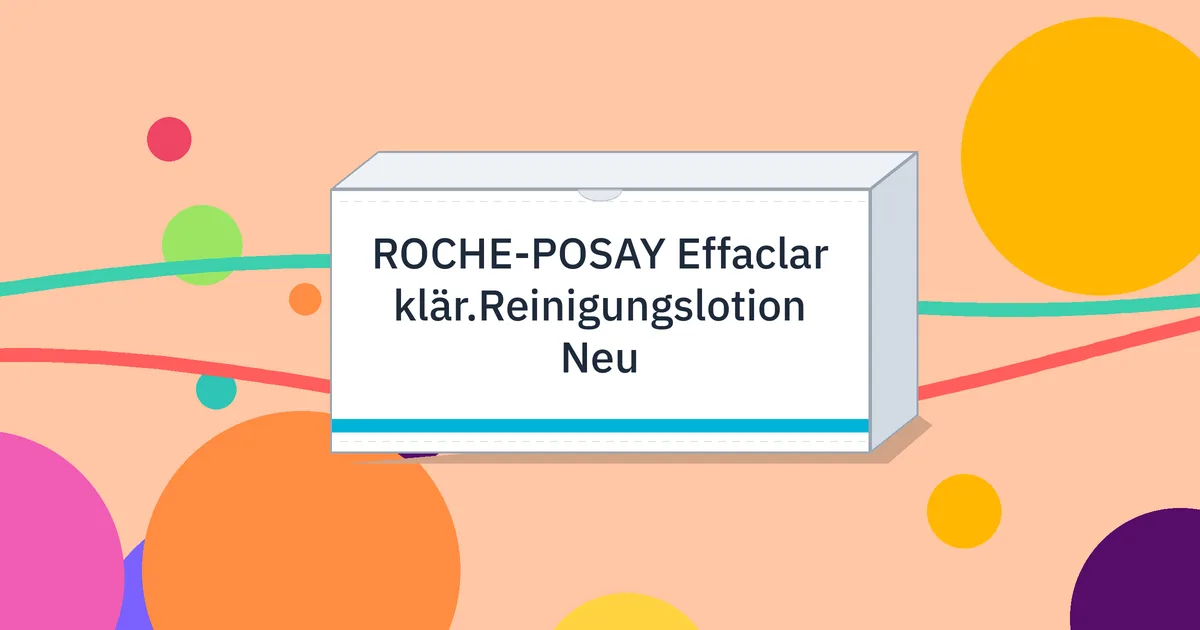 Symbolbild: Packung mit der Aufschrift ROCHE-POSAY Effaclar klär.Reinigungslotion Neu (PZN 06609618) – Verfügbarkeit und Bezug in Apotheken in Frankfurt am Main