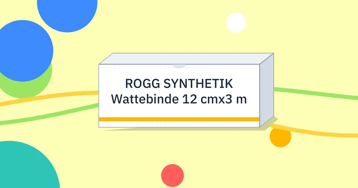 Symbolbild: Packung mit der Aufschrift ROGG SYNTHETIK Wattebinde 12 cmx3 m (PZN 04493011) – Verfügbarkeit und Bezug in Apotheken in Frankfurt am Main