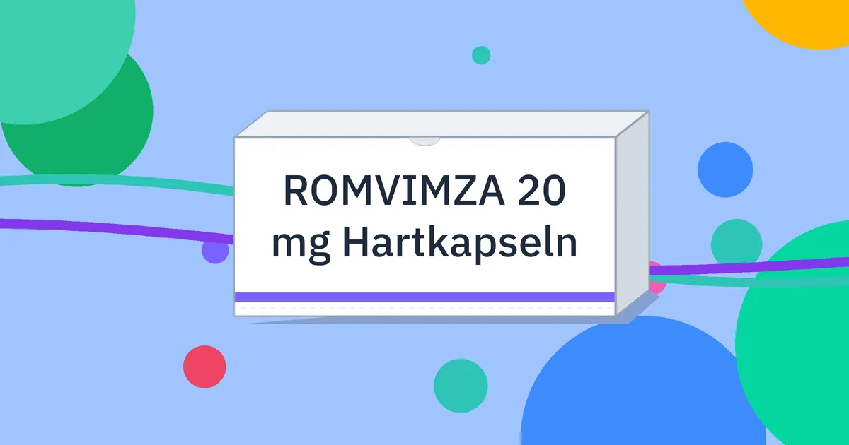 Symbolbild: Packung mit der Aufschrift ROMVIMZA 20 mg Hartkapseln (PZN 19999590) – Verfügbarkeit und Bezug in Apotheken in Frankfurt am Main