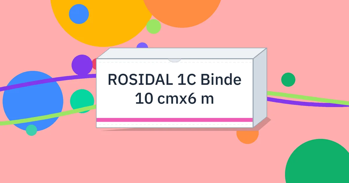 Symbolbild: Packung mit der Aufschrift ROSIDAL 1C Binde 10 cmx6 m (PZN 19960292) – Verfügbarkeit und Bezug in Apotheken in Frankfurt am Main