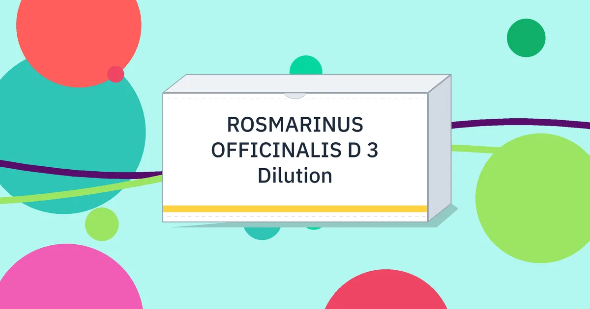 Symbolbild: Packung mit der Aufschrift ROSMARINUS OFFICINALIS D 3 Dilution (PZN 02121788) – Verfügbarkeit und Bezug in Apotheken in Frankfurt am Main