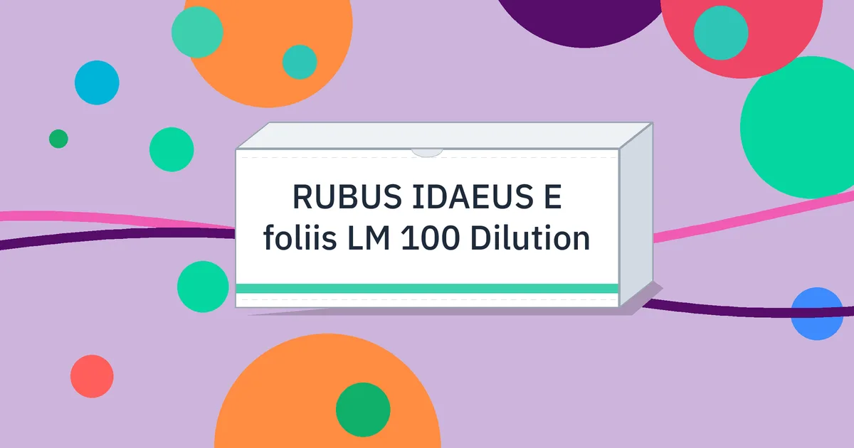 Symbolbild: Packung mit der Aufschrift RUBUS IDAEUS E foliis LM 100 Dilution (PZN 13682202) – Verfügbarkeit und Bezug in Apotheken in Frankfurt am Main