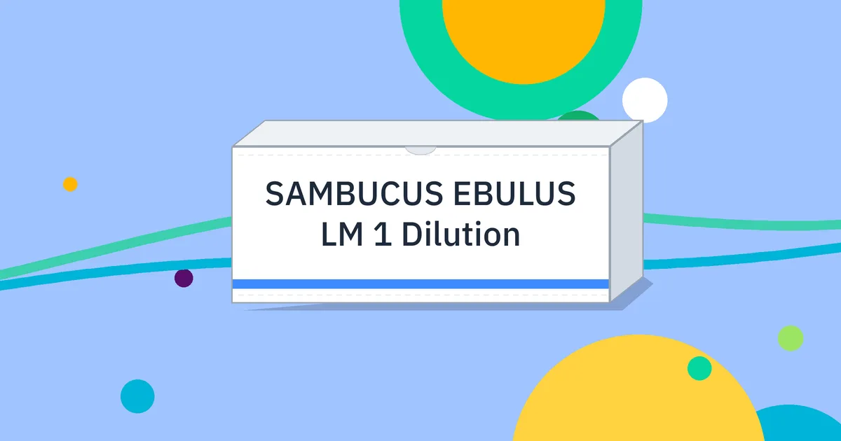 Symbolbild: Packung mit der Aufschrift SAMBUCUS EBULUS LM 1 Dilution (PZN 13180297) – Verfügbarkeit und Bezug in Apotheken in Frankfurt am Main