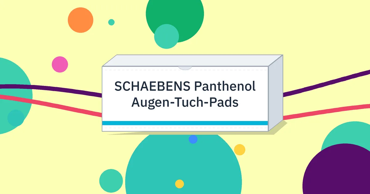 Symbolbild: Packung mit der Aufschrift SCHAEBENS Panthenol Augen-Tuch-Pads (PZN 20538983) – Verfügbarkeit und Bezug in Apotheken in Frankfurt am Main