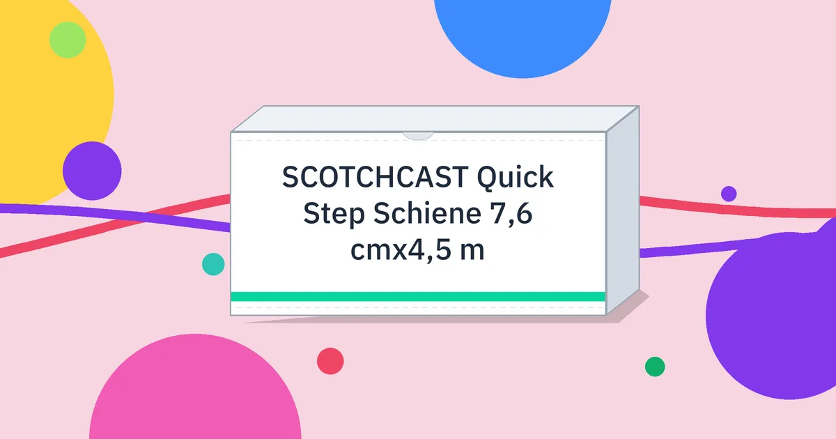 Symbolbild: Packung mit der Aufschrift SCOTCHCAST Quick Step Schiene 7,6 cmx4,5 m (PZN 11194326) – Verfügbarkeit und Bezug in Apotheken in Frankfurt am Main