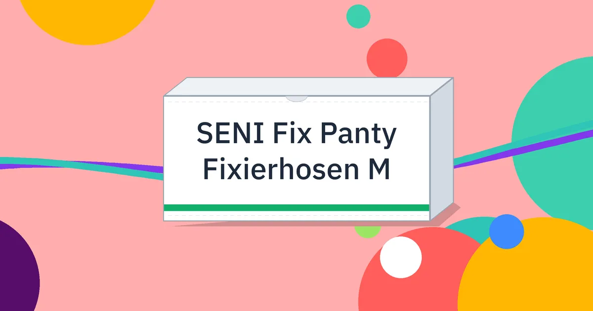 Symbolbild: Packung mit der Aufschrift SENI Fix Panty Fixierhosen M (PZN 10790836) – Verfügbarkeit und Bezug in Apotheken in Frankfurt am Main