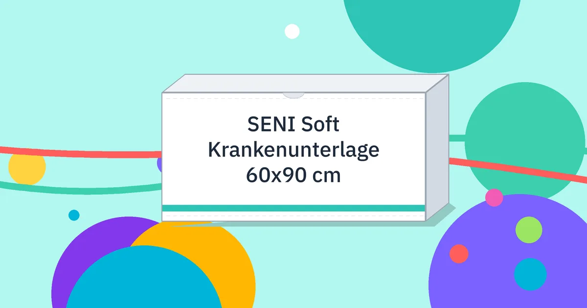 Symbolbild: Packung mit der Aufschrift SENI Soft Krankenunterlage 60x90 cm (PZN 03176283) – Verfügbarkeit und Bezug in Apotheken in Frankfurt am Main