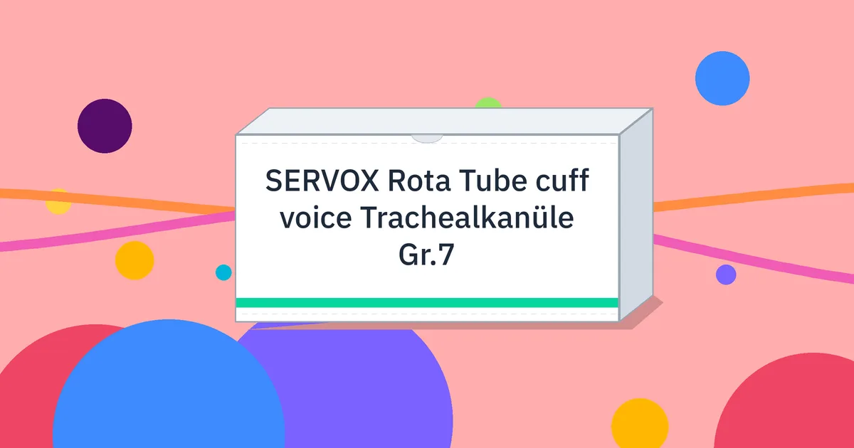Symbolbild: Packung mit der Aufschrift SERVOX Rota Tube cuff voice Trachealkanüle Gr.7 (PZN 09333080) – Verfügbarkeit und Bezug in Apotheken in Frankfurt am Main