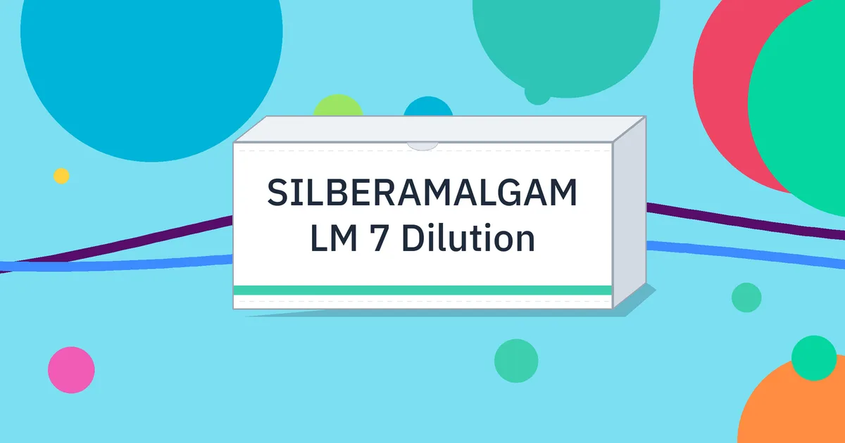 Symbolbild: Packung mit der Aufschrift SILBERAMALGAM LM 7 Dilution (PZN 13189217) – Verfügbarkeit und Bezug in Apotheken in Frankfurt am Main