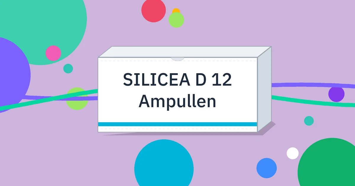 Symbolbild: Packung mit der Aufschrift SILICEA D 12 Ampullen (PZN 11708239) – Verfügbarkeit und Bezug in Apotheken in Frankfurt am Main