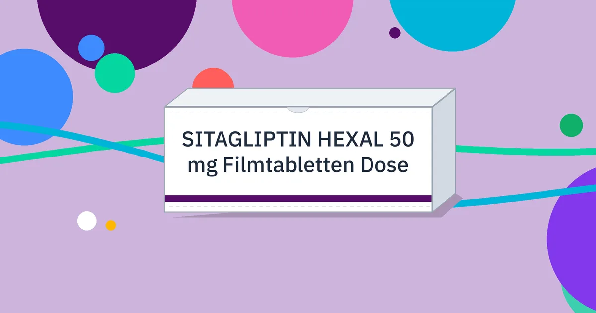 Symbolbild: Packung mit der Aufschrift SITAGLIPTIN HEXAL 50 mg Filmtabletten Dose (PZN 17816881) – Verfügbarkeit und Bezug in Apotheken in Frankfurt am Main