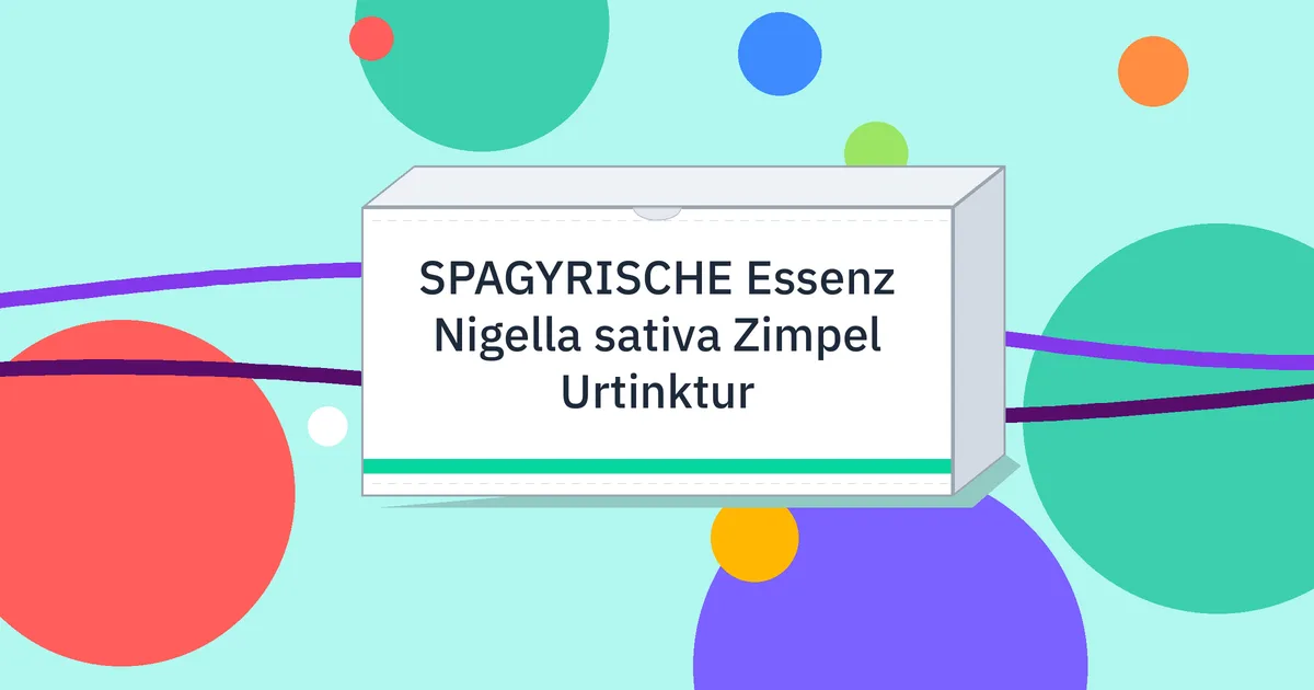 Symbolbild: Packung mit der Aufschrift SPAGYRISCHE Essenz Nigella sativa Zimpel Urtinktur (PZN 15816339) – Verfügbarkeit und Bezug in Apotheken in Frankfurt am Main