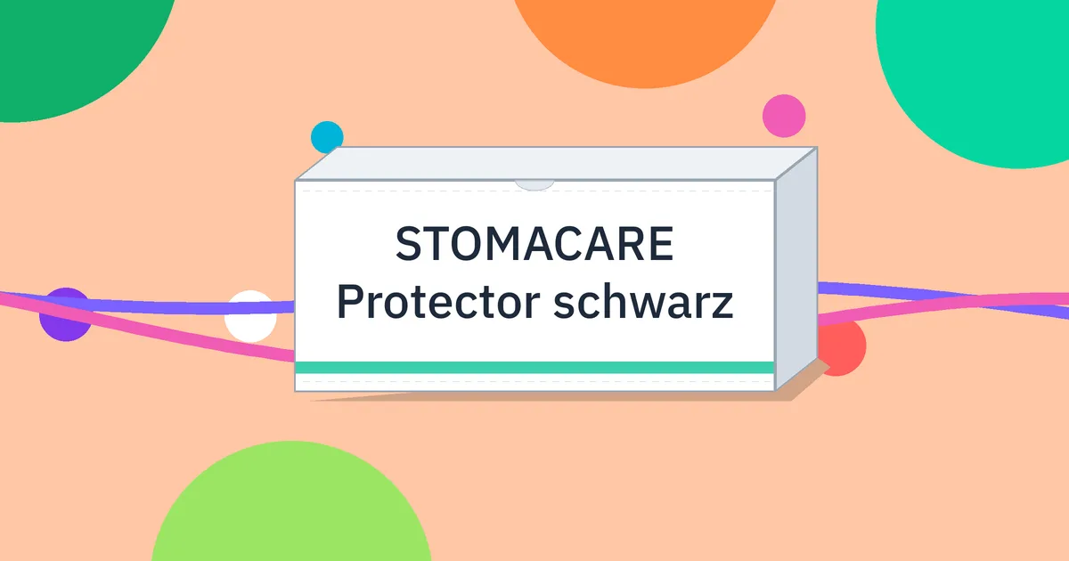 Symbolbild: Packung mit der Aufschrift STOMACARE Protector schwarz (PZN 09438152) – Verfügbarkeit und Bezug in Apotheken in Frankfurt am Main