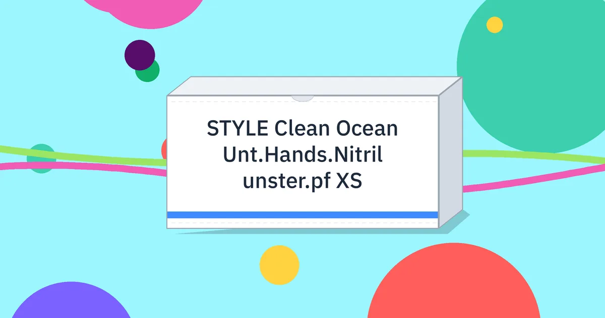 Symbolbild: Packung mit der Aufschrift STYLE Clean Ocean Unt.Hands.Nitril unster.pf XS (PZN 18062177) – Verfügbarkeit und Bezug in Apotheken in Frankfurt am Main