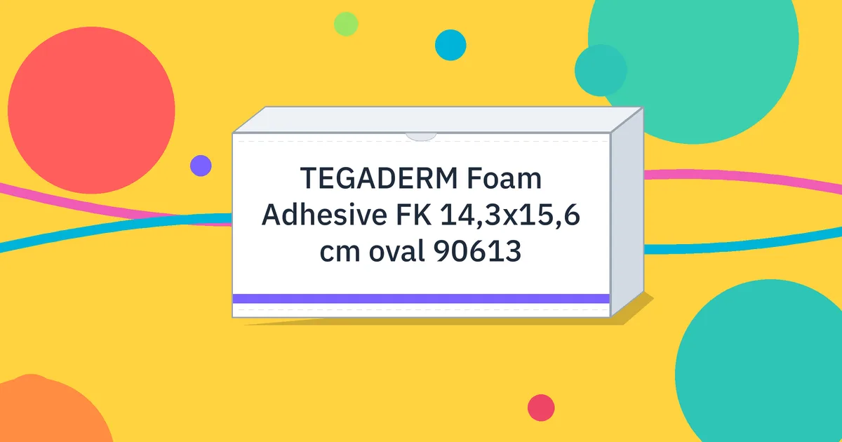 Symbolbild: Packung mit der Aufschrift TEGADERM Foam Adhesive FK 14,3x15,6 cm oval 90613 (PZN 17883707) – Verfügbarkeit und Bezug in Apotheken in Frankfurt am Main