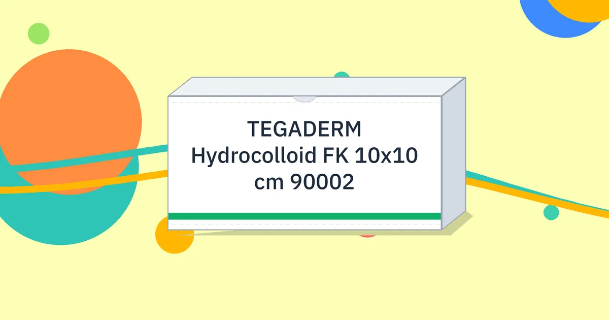 Symbolbild: Packung mit der Aufschrift TEGADERM Hydrocolloid FK 10x10 cm 90002 (PZN 06917403) – Verfügbarkeit und Bezug in Apotheken in Frankfurt am Main