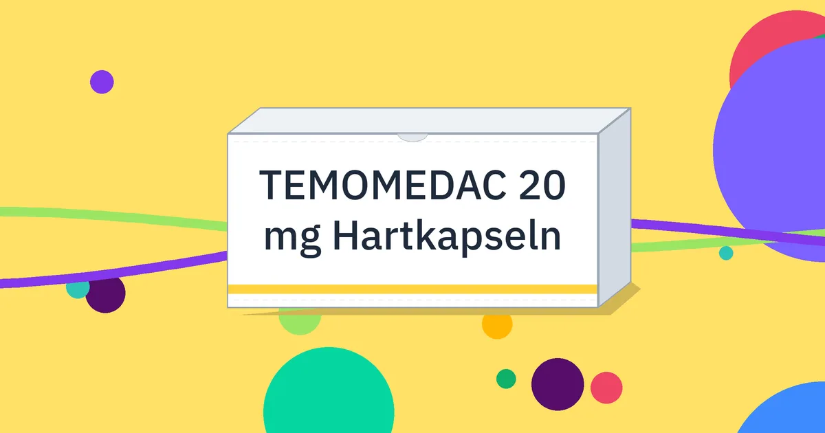 Symbolbild: Packung mit der Aufschrift TEMOMEDAC 20 mg Hartkapseln (PZN 17263005) – Verfügbarkeit und Bezug in Apotheken in Frankfurt am Main