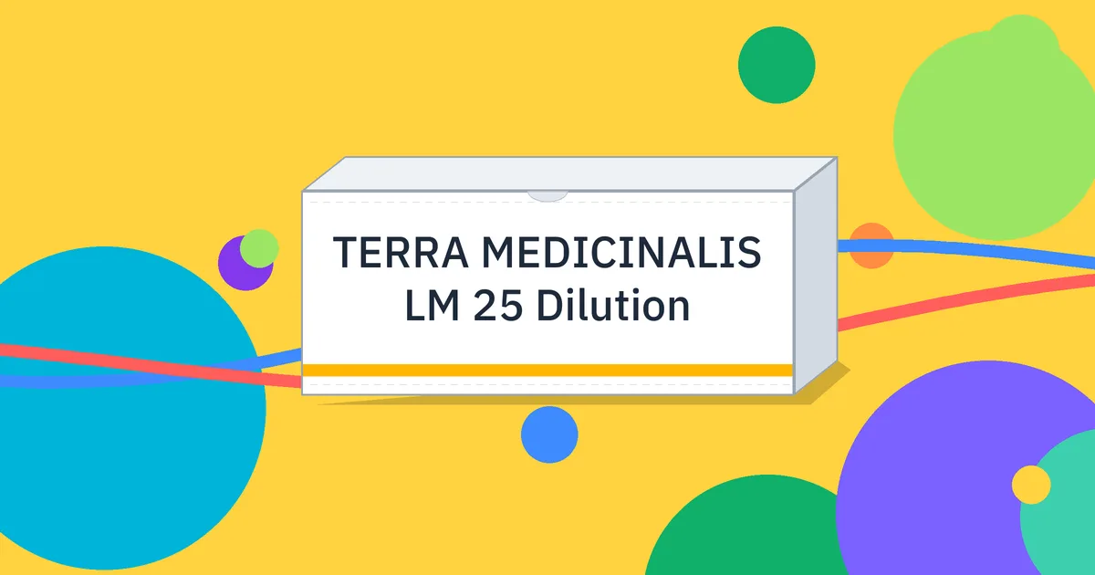 Symbolbild: Packung mit der Aufschrift TERRA MEDICINALIS LM 25 Dilution (PZN 13217238) – Verfügbarkeit und Bezug in Apotheken in Frankfurt am Main
