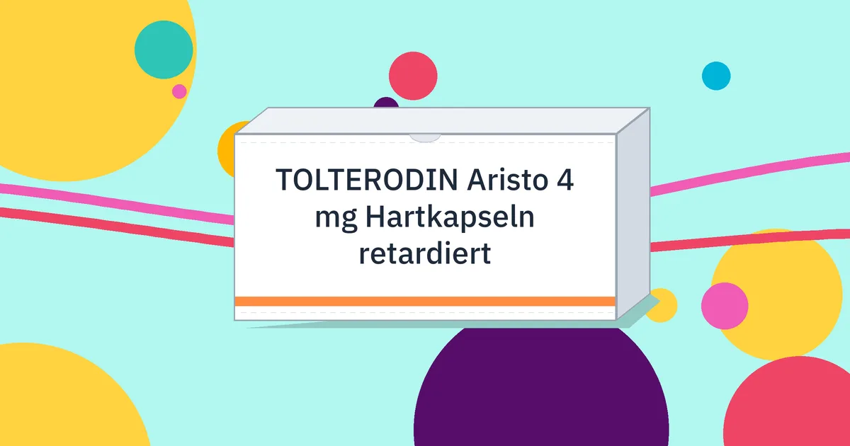 Symbolbild: Packung mit der Aufschrift TOLTERODIN Aristo 4 mg Hartkapseln retardiert (PZN 12469392) – Verfügbarkeit und Bezug in Apotheken in Frankfurt am Main