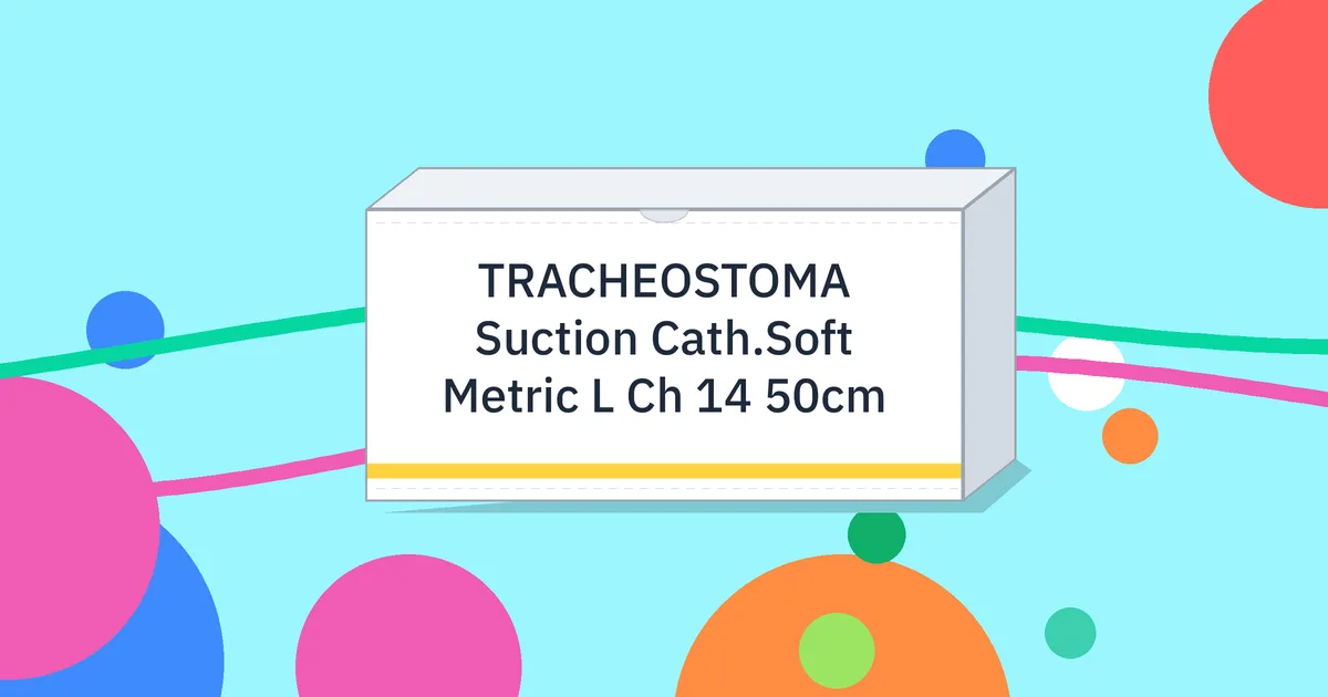 Symbolbild: Packung mit der Aufschrift TRACHEOSTOMA Suction Cath.Soft Metric L Ch 14 50cm (PZN 20313652) – Verfügbarkeit und Bezug in Apotheken in Frankfurt am Main