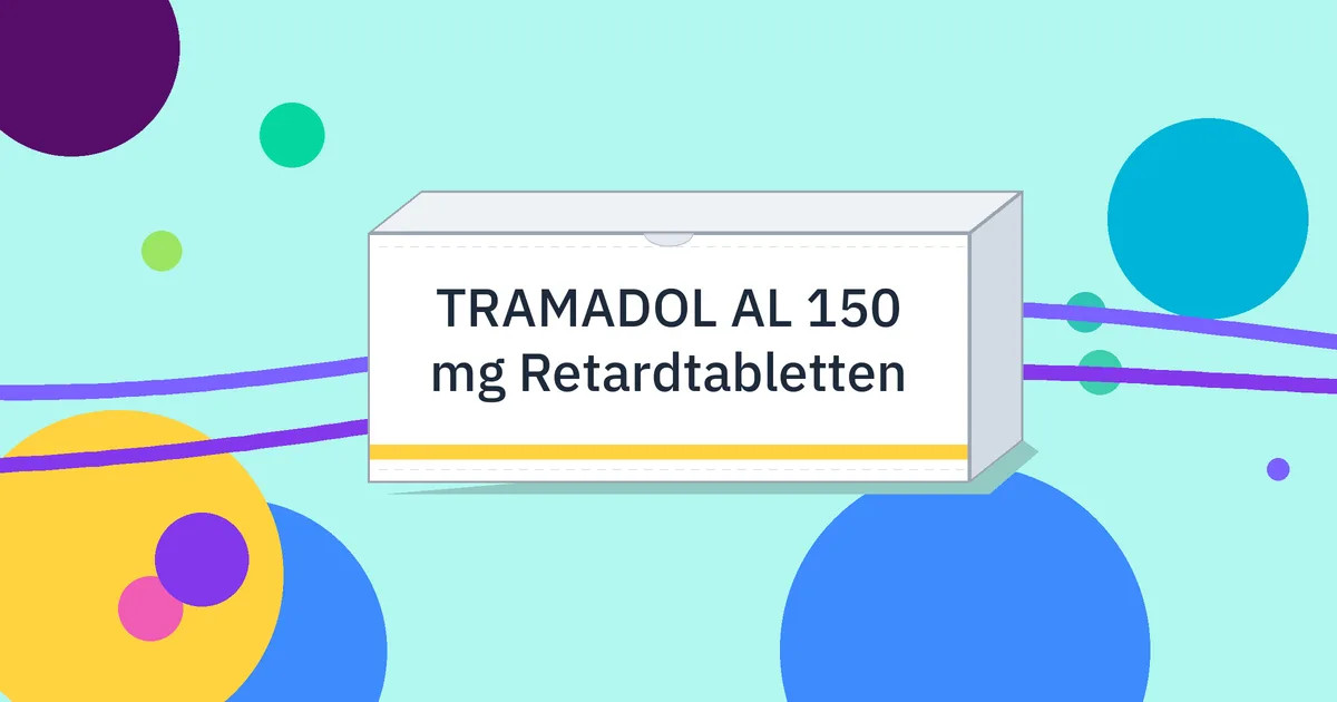 Symbolbild: Packung mit der Aufschrift TRAMADOL AL 150 mg Retardtabletten (PZN 02766025) – Verfügbarkeit und Bezug in Apotheken in Frankfurt am Main