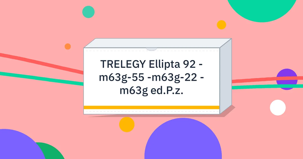 Symbolbild: Packung mit der Aufschrift TRELEGY Ellipta 92 -m63g-55 -m63g-22 -m63g ed.P.z. (PZN 13571589) – Verfügbarkeit und Bezug in Apotheken in Frankfurt am Main