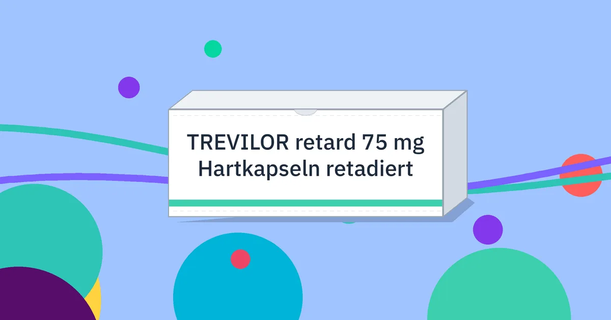 Symbolbild: Packung mit der Aufschrift TREVILOR retard 75 mg Hartkapseln retadiert (PZN 15881578) – Verfügbarkeit und Bezug in Apotheken in Frankfurt am Main