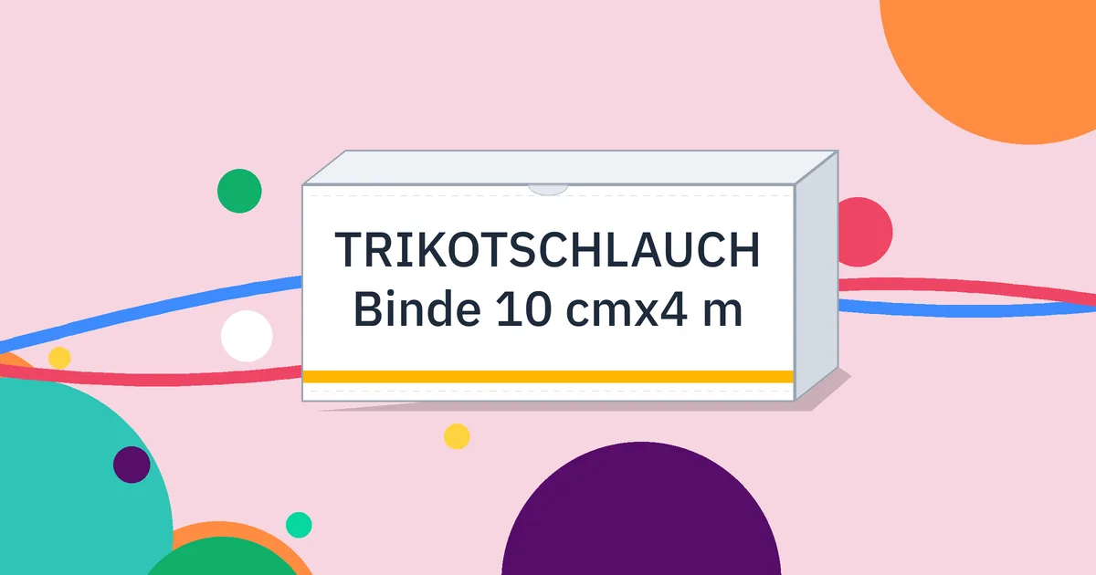 Symbolbild: Packung mit der Aufschrift TRIKOTSCHLAUCH Binde 10 cmx4 m (PZN 01048960) – Verfügbarkeit und Bezug in Apotheken in Frankfurt am Main