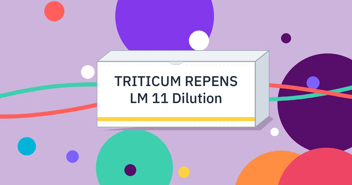 Symbolbild: Packung mit der Aufschrift TRITICUM REPENS LM 11 Dilution (PZN 13251583) – Verfügbarkeit und Bezug in Apotheken in Frankfurt am Main