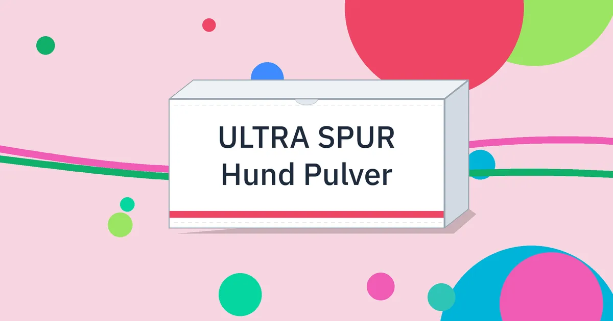 Symbolbild: Packung mit der Aufschrift ULTRA SPUR Hund Pulver (PZN 04771415) – Verfügbarkeit und Bezug in Apotheken in Frankfurt am Main