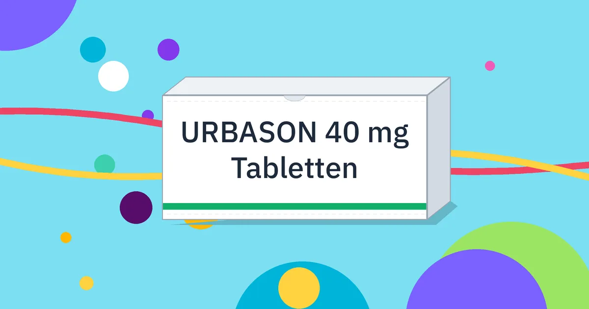 Symbolbild: Packung mit der Aufschrift URBASON 40 mg Tabletten (PZN 04966509) – Verfügbarkeit und Bezug in Apotheken in Frankfurt am Main