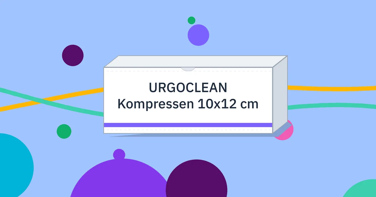 Symbolbild: Packung mit der Aufschrift URGOCLEAN Kompressen 10x12 cm (PZN 20540158) – Verfügbarkeit und Bezug in Apotheken in Frankfurt am Main