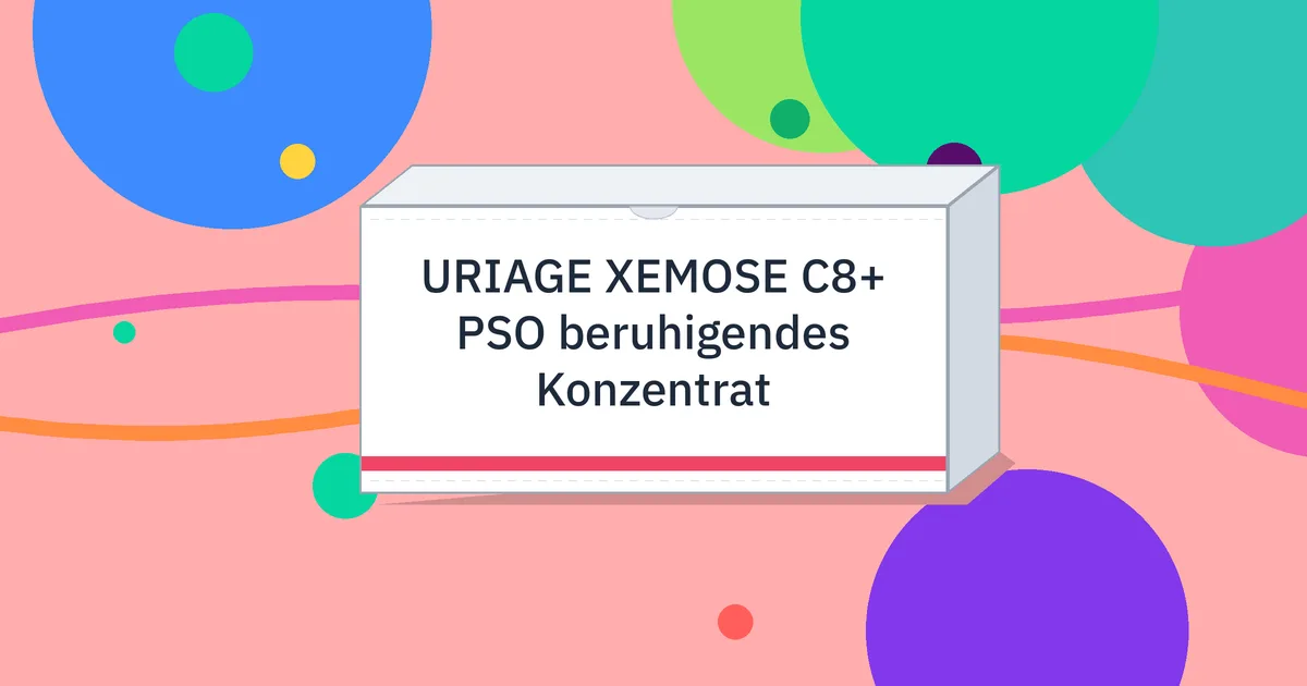 Symbolbild: Packung mit der Aufschrift URIAGE XEMOSE C8+ PSO beruhigendes Konzentrat (PZN 20083318) – Verfügbarkeit und Bezug in Apotheken in Frankfurt am Main