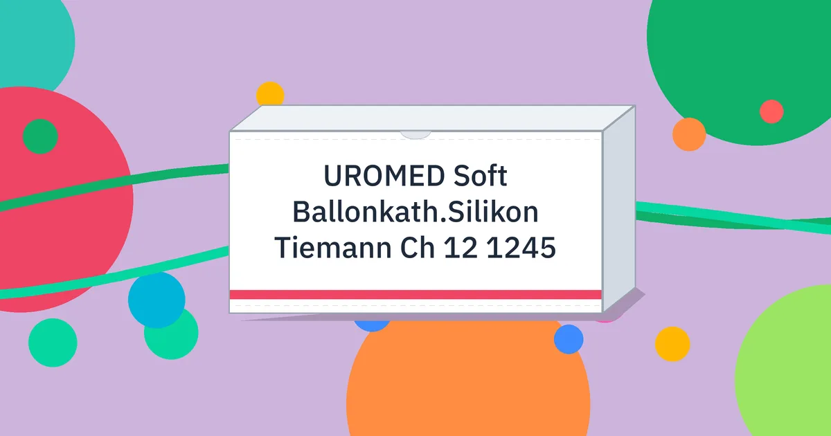 Symbolbild: Packung mit der Aufschrift UROMED Soft Ballonkath.Silikon Tiemann Ch 12 1245 (PZN 02421266) – Verfügbarkeit und Bezug in Apotheken in Frankfurt am Main