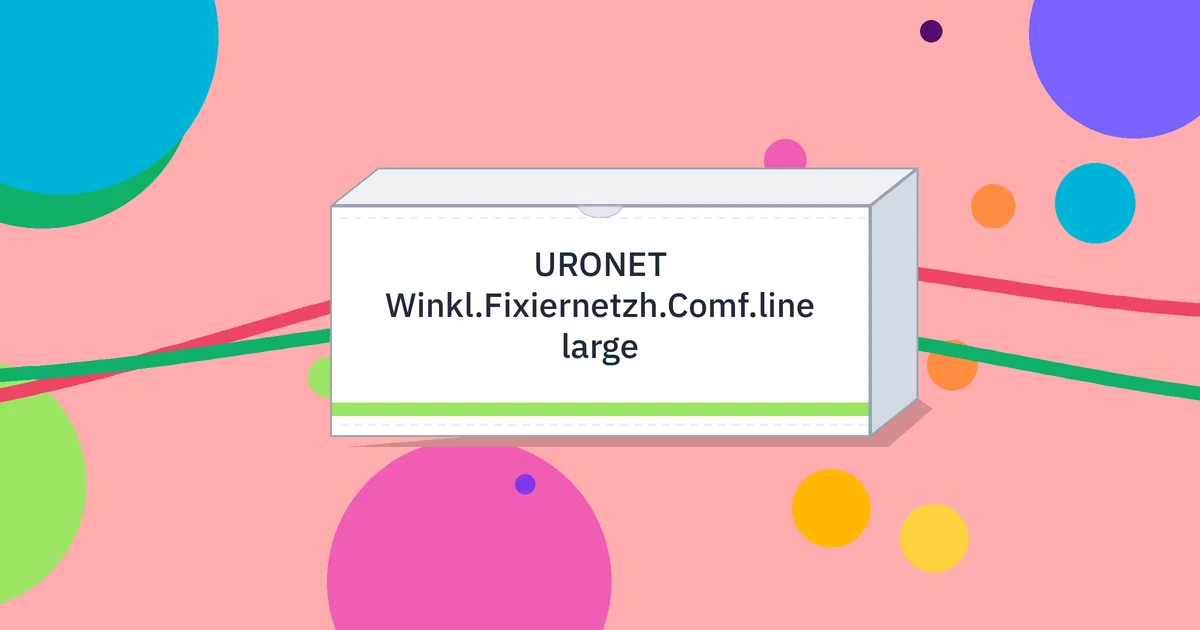 Symbolbild: Packung mit der Aufschrift URONET Winkl.Fixiernetzh.Comf.line large (PZN 08536639) – Verfügbarkeit und Bezug in Apotheken in Frankfurt am Main