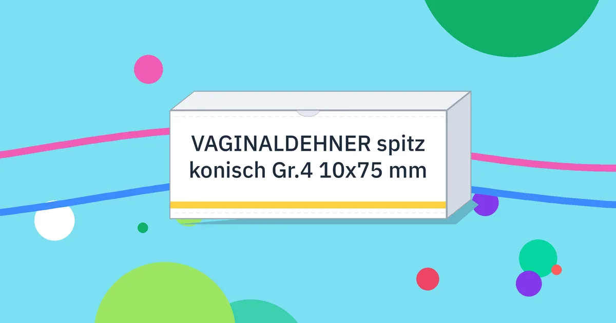 Symbolbild: Packung mit der Aufschrift VAGINALDEHNER spitz konisch Gr.4 10x75 mm (PZN 07322681) – Verfügbarkeit und Bezug in Apotheken in Frankfurt am Main