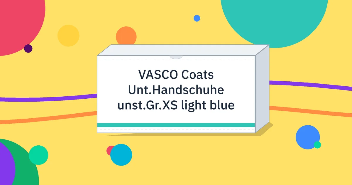 Symbolbild: Packung mit der Aufschrift VASCO Coats Unt.Handschuhe unst.Gr.XS light blue (PZN 19767224) – Verfügbarkeit und Bezug in Apotheken in Frankfurt am Main