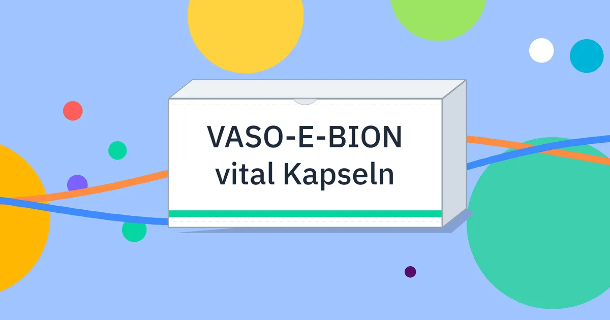 Symbolbild: Packung mit der Aufschrift VASO-E-BION vital Kapseln (PZN 05870289) – Verfügbarkeit und Bezug in Apotheken in Frankfurt am Main