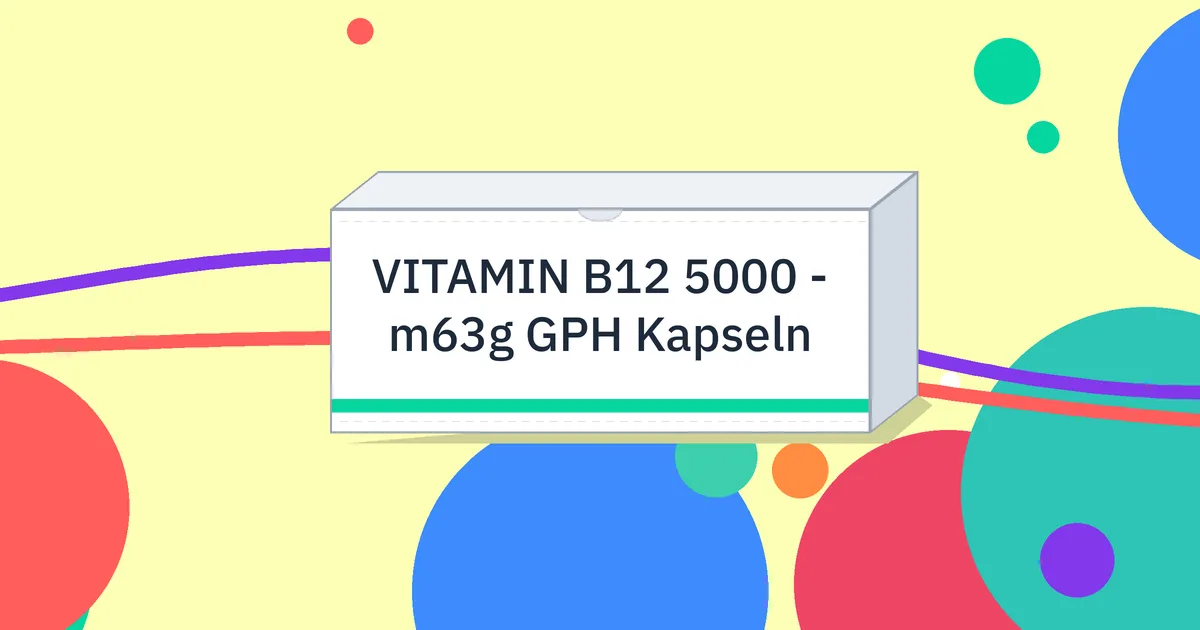 Symbolbild: Packung mit der Aufschrift VITAMIN B12 5000 -m63g GPH Kapseln (PZN 17822901) – Verfügbarkeit und Bezug in Apotheken in Frankfurt am Main