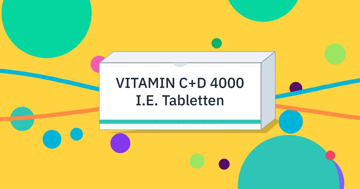 Symbolbild: Packung mit der Aufschrift VITAMIN C+D 4000 I.E. Tabletten (PZN 16729542) – Verfügbarkeit und Bezug in Apotheken in Frankfurt am Main